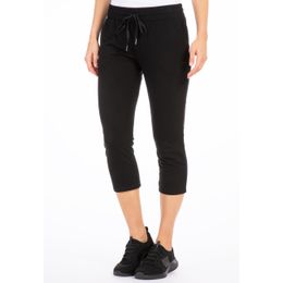 7/8-Hose LPO "Damen 7/8-Hose Pietra 2", Damen, Gr. 36 (S), Normalgr&ouml;&szlig;en, schwarz, Wirkware: French Terry - 76% PES, 20% Rayon, 4% EL, Hosen 7/8-Hose
