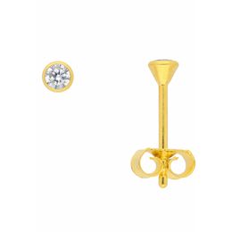 Adelia&acute;s Paar Ohrstecker ADELIA&acute;S "333 Gold Ohrringe Ohrstecker mit Zirkonia &Oslash; 3 mm", gold, Ohrringe, Damen, Gelbgold 333, Paar Ohrstecker