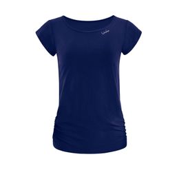 Sporttop WINSHAPE "AET130LS", Damen, Gr. S, blau (dunkelblau), 85% Polyester, 15% Elasthan, Rundhals, Tops Sporttop, Functional Soft and Light