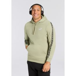 Kapuzensweatshirt Puma "ESS TAPE HOODIE FL", Herren, Gr. XXL, lux army, Fleece, Obermaterial: 66% Baumwolle, 34% Polyester, bedruckt, regular fit normal, Rundhals, angesetztes B&uuml;ndchen, Sweatshirts Kapuzensweatshirt, mit K&auml;ngurutasche, mit Kapuze, Regular Fit, Rundhalsausschnitt