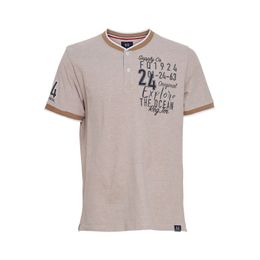 T-Shirt FQ1924 "T-Shirt FQIikay", Herren, Gr. XXL, braun (coriander), Obermaterial: 95% Baumwolle CO. 5% Elasthan EL., Shirts T-Shirt