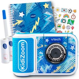 Kinderkamera Vtech "KidiZoom Print Cam + Scrapbook Bundle", blau (blau, wei&szlig;), Fotokameras, KinderB:13,4cm H:9,2cm T:4,8cm, Kinderkamera, mit eingebautem Thermodrucker, inkl, Thermopapier, Scrapbook + Stift, B:13,4cm H:9,2cm T:4,8cm