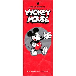 Vliestapete Komar "Digitaldruck Vlies - Mickey - American Classic - Gr&ouml;&szlig;e 100 x 250 cm", rot, B:100m L:250m, Vlies, Tapeten, Vliestapete, Kinderzimmer