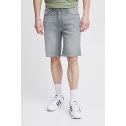 Shorts Blend "BHTWISTER-denimshorts", Damen, Gr. L, N-Gr, blau (denim lightgrau, 23), Web, Obermaterial: 98% Baumwolle, 2% Elasthan, Abriebeffekte, regular fit knielang, Hosen Shorts