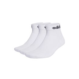 Kurzsocken adidas originals "Socken Linear Cushioned Ankle 3er Pack", Damen, Gr. 46-48, wei&szlig;, Obermaterial: 71% Baumwolle CO. 26% Polyester PES. 2% Elasthan EL. 1% Nylon NY., Socken Kurzsocken