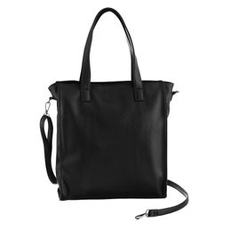 Shopper ANISTON ACCESSOIRES "Nynke", Damen, Gr. B/H/T: 32cm x 41cm x 11cm, schwarz, Polyurethan (PU), unifarben, Taschen Shopper, Handtasche Umh&auml;ngetasche Tragetasche