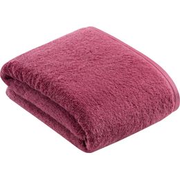 Badetuch Vossen "Vegan Life", lila (schwarzberry), B:100cm L:150cm, Webfrottier, Obermaterial: 100% Baumwolle, Handt&uuml;cher, Badetuch, 100% vegan