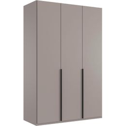 Kleiderschrank wimex "Mugano,in 5 Breiten,2 H&ouml;hen,2 Tiefen, viele Farben, Made in Germany", saharagrau, griffe schwarz, B:135cm H:208cm T:58cm, Holzwerkstoff, Schr&auml;nke, Kleiderschrank, mit langen Griffen aus Metall, mit oder ohne Spiegel