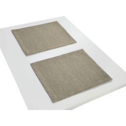 Platzset WIRTH "Torbole" Gr. 1, braun (mittelbraun), B:40cm L:35cm, Obermaterial: 90% Polyester, 10% Baumwolle, Platzsets, Platzset