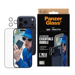 CARE BY PANZERGLASS Displayschutzglas "2-in-1 Protection Essentials Bundle", transparent, B:11cm H:1,2cm T:19,5mm, Displayfolien, Displayschutzfolie, Schutzfolie, Bildschirmschutz, kratz- & sto&szlig;fest, Displayschutzglas