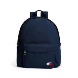 Rucksack Tommy Jeans "TJM ESS DAILY DOME BACKPACK", Damen, Gr. B/H/T: 33cm x 40cm x 17cm, blau (nachtblau), Textil, Rucks&auml;cke Rucksack, Unisex, Freizeitrucksack, Businessrucksack, gepolsterte Tragegriffe