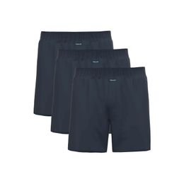 Boxershorts Ammann "Boxershort Basic Cotton Boxer Short 3P 3er Pack", Herren, Gr. XL, blau (dunkelblau), Obermaterial: 100% Baumwolle CO., Unterhosen Boxershorts