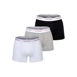 Boxershorts Dsquared2 "Boxershort 3-PACK TRUNK 3er Pack", Herren, Gr. S, bunt (schwarz, wei&szlig;, grau), Obermaterial: 94% Baumwolle CO. 6% Elasthan EL., Unterhosen Boxershorts