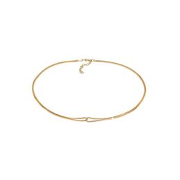 Choker Elli "Halskette Choker Verschlungen Venezianer 925 Silber" Gr. 36, gold, Halsketten, Damen, ohne Stein, Silber 925 (Sterlingsilber), Choker