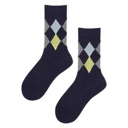 Socken Hudson "Socke City Map", Herren, Gr. 39-42, blau (marineblau 0335), Obermaterial: 39% Polyacryl PAN. 36% Wolle WO. 13% Elasthan EL. 12% Polyamid PA., Socken Socken
