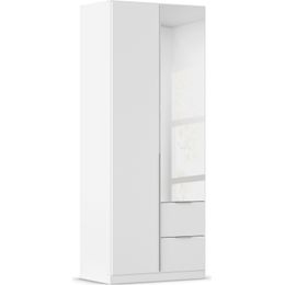 Dreht&uuml;renschrank OTTO HOME "Kleiderschrank Schrank Garderobe AGORDO mit Dekor- oder Hochglanzfront", wei&szlig; (alpinwei&szlig;), B:91cm H:229cm T:54cm, Holzwerkstoff, Schr&auml;nke, Dreht&uuml;renschrank, mit Au&szlig;enschubk&auml;sten, in 7 Breiten und 2 H&ouml;hen MADE IN GERMANY