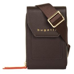 Abendtasche Bugatti "ELLA", Damen, Gr. B/H/T: 11cm x 17cm x 4cm onesize, braun (dunkelbraun), Kunstfaser, leicht gl&auml;nzend, unifarben, Taschen Abendtasche