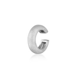 Paar Ohrklemmen Kuzzoi "Ohrringe Earcuff Single Basic Look Geb&uuml;rstet 925 Silber" Gr. 5, silber, Ohrringe, Herren, Silber 925 (Sterlingsilber), Paar Ohrklemmen