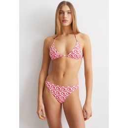 Marc O'Polo Bikini-Hose MARC O'POLO "Millefleur", Damen, Gr. M, N-Gr, rot (millefleur print rot), Elasthan, Polyamid, gemustert, Badehosen Bikini-Hose, mit elegantem Blumendesign