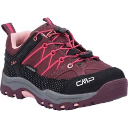 Outdoorschuh CMP "KIDS RIGEL LOW WP TREKKING SHOES", Jungen, Gr. 39, prugna, peach, Leder, Schuhe Outdoorschuh, wasserdicht