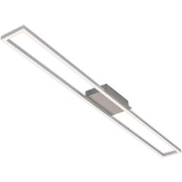 Briloner Leuchten LED Deckenleuchte "3094012 FRAME", silber (silberfarbig), Leuchten, Deckenlampe, 110x12x5cm, Matt-Nickel, 18W, Wohnzimmer, Schlafzimmer, LED Deckenleuchte