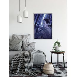 Wandbild Komar "Star Wars Jedimaster Rey", blau (farbe bild(er): blau), Disney, 1 Stk., Vlies, Bilder, Wandbild, 40 x 50 cm (Breite x H&ouml;he) - Kinderzimmer, Dekoration