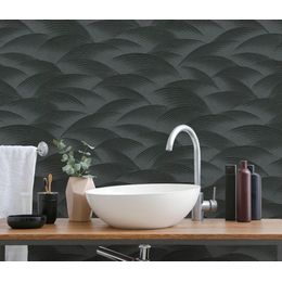 Vliestapete FASHION FOR WALLS "Sparkling Sea", schwarz, B:0,53m L:10,05m, Vlies, Tapeten, Vliestapete, Phthalate frei