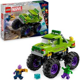 Konstruktionsspielsteine Lego "Hulk-Truck vs. Thanos (76312), Lego Super Heroes", bunt, Spielbausteine, Kinder, Kunststoff, Konstruktionsspielsteine, Made in Europe