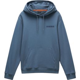 Kapuzensweatshirt Napapijri "B-SOVANA H", Herren, Gr. S, stormy weat g1y, Sweatware, Obermaterial: 100% Baumwolle, unifarben, regular fit normal, Rundhals, eingesetzt B&uuml;ndchen, Sweatshirts Kapuzensweatshirt, Mit Rundhalsausschnitt; mit K&auml;ngurutasche