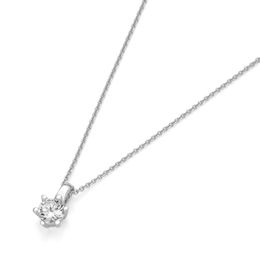 Kette mit Anh&auml;nger Smart Jewel "Kette klassisch mit Zirkonia, Silber 925", wei&szlig;, Halsketten, Damen, Silber 925 (Sterlingsilber), Kette mit Anh&auml;nger