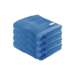 Handtuch Tom Tailor "Handtuch Color Bath Towel 4er Pack" Gr. M, blau, B:50cm, Obermaterial: 100% Baumwolle CO., Handt&uuml;cher, Handtuch