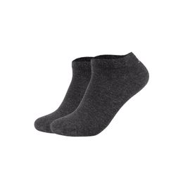 JOOP! Sneakersocken JOOP "Socken Unisex premium essential organic cotton Sneaker 2p 2er Pack", Damen, Gr. 43-46, grau (anthrazit meliert), Obermaterial: 62% Baumwolle CO(Bio). 36% Polyamid PA. 2% Elasthan EL., Socken Sneakersocken