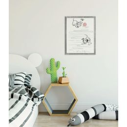 Wandbild Komar "Disney Animals Dogs and Cats Playground", wei&szlig; (farbe bild(er): wei&szlig;), Disney, 1 Stk., Vlies, Bilder, Wandbild, 40 x 50 cm (Breite x H&ouml;he) - Kinderzimmer, Dekoration