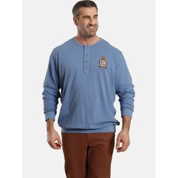 Sweatshirt CHARLES COLBY "Sweatshirt EARL QUILLANS", Herren, Gr. L, blau, Obermaterial: 100% Baumwolle CO., Sweatshirts Sweatshirt