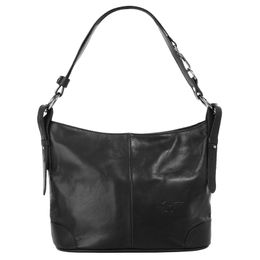 Umh&auml;ngetasche Samantha Look, Damen, Gr. B/H/T: 33cm x 25cm x 15cm onesize, schwarz, Leder, Taschen Umh&auml;ngetasche, echt Leder, Made in Italy