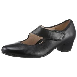 Spangenpumps Ara "CATANIA", Damen, Gr. 2,5, schwarz, Glattleder, Schuhe Spangenpumps, mit Klettriemchen
