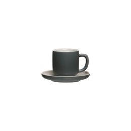 Ritzenhoff & Breker Tasse RITZENHOFF & BREKER "Espressotasse mit Untertasse Jasper 100 ml", grau, 2 tlg., Keramik, Trinkgef&auml;&szlig;e, Tasse