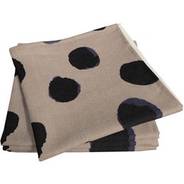 Stoffserviette Adam "Dots", lila, B:30cm L:30cm, Obermaterial: 73% Leinen, 27% Baumwolle, Servietten, Stoffserviette, aus Bio-Baumwolle,Made in Germany