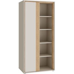 Mehrzweckregal FORTE, beige (mauvella eiche, sand), B:76,3cm H:164,9cm T:50,2cm, Holzwerkstoff, Regale, Mehrzweckregal, B/H/T 76,3/164,9/50,2
