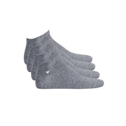Sneakersocken Tom Tailor "Socken 4er Pack", Damen, Gr. 39-42, grau, Obermaterial: 77% Baumwolle CO. 20% Polyamid PA. 3% Elasthan EL., Socken Sneakersocken
