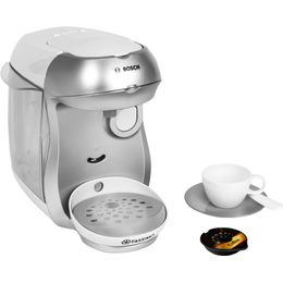 Kinder-Kaffeemaschine klein "Bosch - Espressomaschine "Tassimo Happy", silber (silberfarben), Spielzeug-Haushaltsger&auml;te, KinderB:16cm H:20cm T:20cm, Kunststoff, Kinder-Kaffeemaschine, mit Sound, B:16cm H:20cm T:20cm