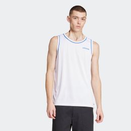 Tanktop adidas originals "VEST", Herren, Gr. XL, wei&szlig;, Obermaterial: 100% Polyester, Tops Tanktop, sportliche Schnittform, aus Polyester, &auml;rmellos, sportlicher Stil