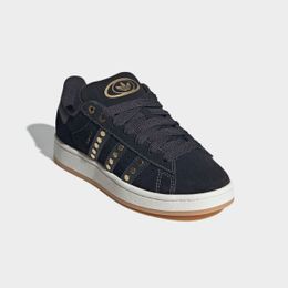Sneaker adidas originals "CAMPUS 00S", Damen, Gr. 38, core schwarz, carbon, gold metallic, Leder, Schuhe Sneaker