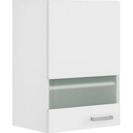 Glash&auml;ngeschrank Optifit "Parma", wei&szlig;, B:50cm H:70,4cm T:34,9cm, Glas, Holzwerkstoff, Schr&auml;nke, Glash&auml;ngeschrank, Breite 50 cm