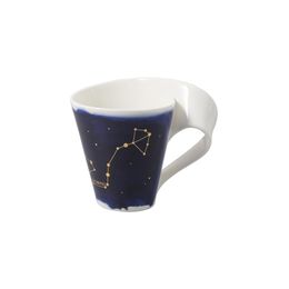 Villeroy & Boch Tasse VILLEROY & BOCH "Tasse Skorpion NewWave Stars 300 ml wei&szlig;-blau", bunt (wei&szlig;, blau), Porzellan, Trinkgef&auml;&szlig;e, Tasse