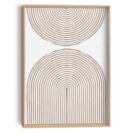 Wandbild Reinders "Reliefb&ouml;gen", farbe bild(er): beige, B:30cm H:40cm T:3cm, Bilder, Wandbild, Wohnzimmer - Beige - MDF - Abstrakt - 30x40 cm
