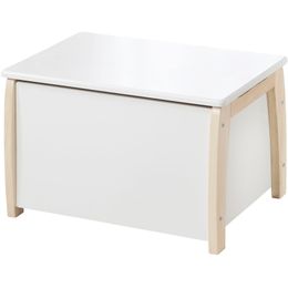 Truhe Roba "wei&szlig; lackiert", wei&szlig;, Truhen, Kinder, B/H/T: 56cm x 35cm x 41cm, MDF, Truhe, mit Deckelbremse; f&uuml;rs Kinderzimmer, B:56cm H:35cm T:41cm