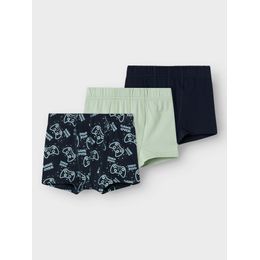 Trunk name it "NMMTIGHTS 3P SAPPHIRE GAME NOOS", Jungen, Gr. 98, 3 Stk., blau (schwarz sapphire), Jersey, Obermaterial: 95% Baumwolle, 5% Elasthan, unifarben, normal, Unterhosen Trunk