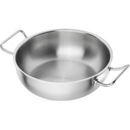 Wok Zwilling "Pro", silber (silberfarben), B:39,5cm H:10cm L:39,5cm &Oslash;:30cm, Pfannen, Wok, Induktionsgeeignet