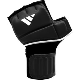 Punch-Handschuhe adidas Performance "Speed Gel Glove" Gr. XL, schwarz (schwarz, wei&szlig;), Boxhandschuhe, Damen, XL, Obermaterial: 100% Kunstleder, Punch-Handschuhe